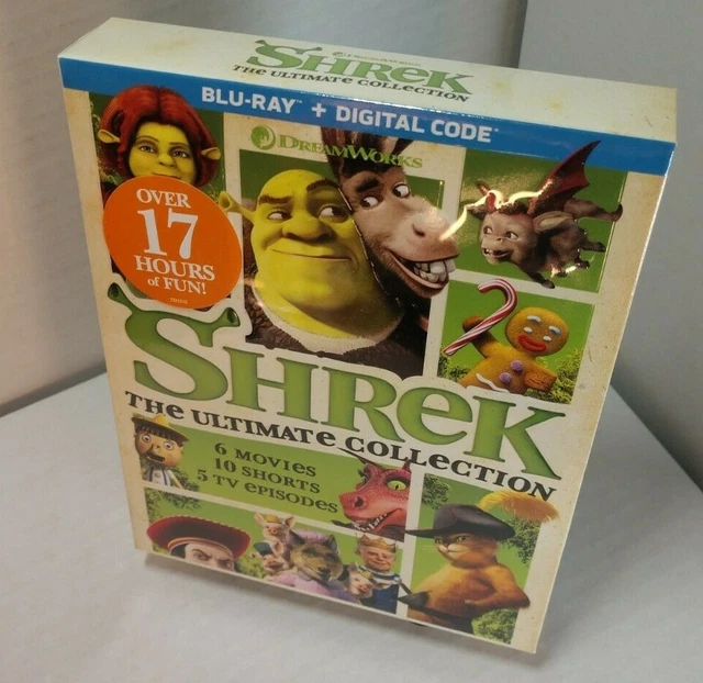 SHREK: THE ULTIMATE Collection (Blu-ray+HD Digital Code) NEW-Shipping w ...