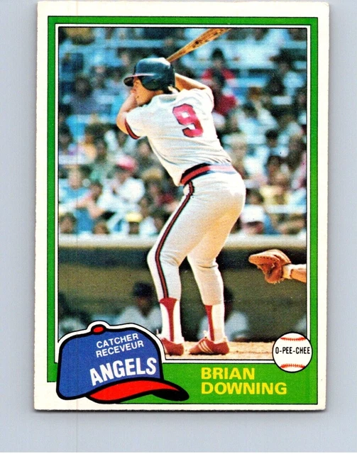 VINTAGE BASEBALL CARD O-Pee-Chee 1981 California Angels Brian Downing ...