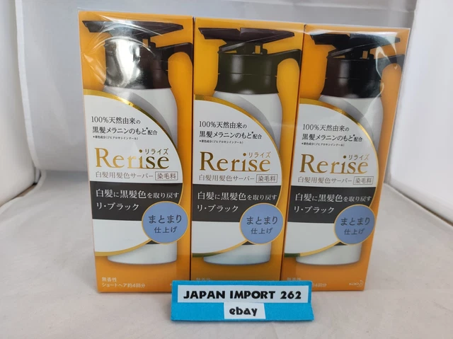 RERISE HAIR COLOR Server for Gray Hair Re-Black Cohesive Finish 155g x ...