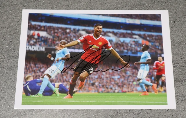 MARCUS RASHFORD PERSONALLY Hand SIGNED Autograph A4 Photo - MANCHESTER ...