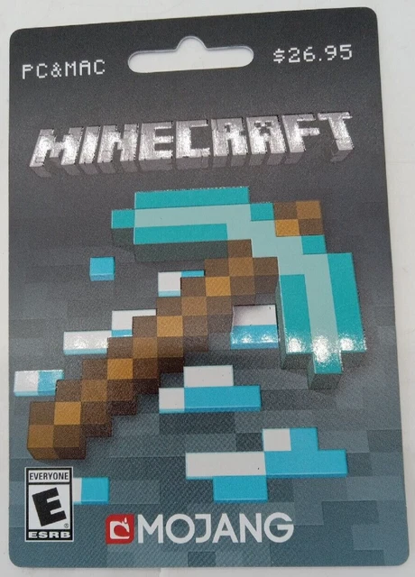 1 X MINECRAFT Mojang Official UNUSED Java Edition Account Gift Card $24 ...