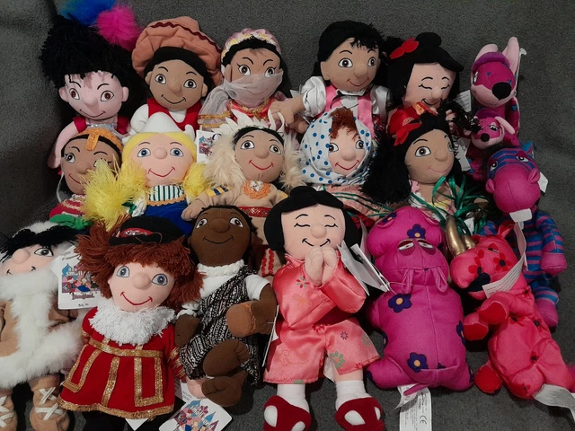 RARE VINTAGE NWT Disney It's A Small World Mini Bean Bag COMPLETE Set ...