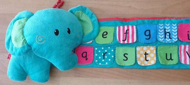 EARLY LEARNING CENTRE (ELC) Alphabet Elephant Numbers Soft Toy Activity ...