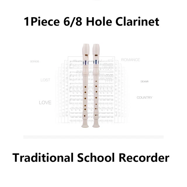 SOPRANO SCHOOL RECORDER Traditional Treble Flute 6/8-hole Clarinet EUR ...