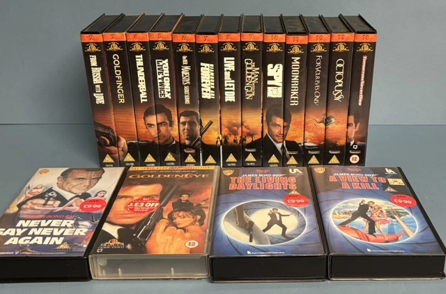 JAMES BOND VHS Tapes Collection + 4 Extras £0.99 - PicClick UK