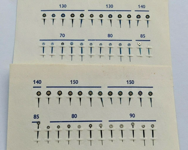 VINTAGE BLUE LEAF watch hands to fit 8 3/4L to 10 1/2 ligne size 12 prs ...