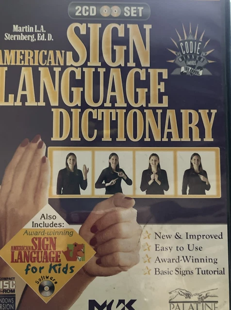 AMERICAN SIGN LANGUAGE Dictionary~Gold Edition~Cd-Rom~ 3 Cd Set $9.99 ...
