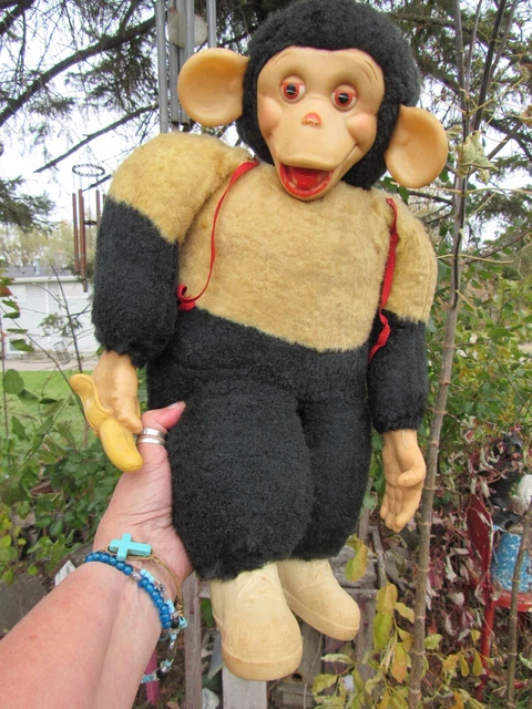 VINTAGE RUBBER FACE Plush Monkey Happy Chimp Zippy Mr Bim Superior T 17 ...