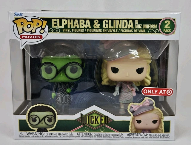 FUNKO POP VINYL Wicked Elphaba & Glinda in Shiz Uniform 2-Pack Target ...