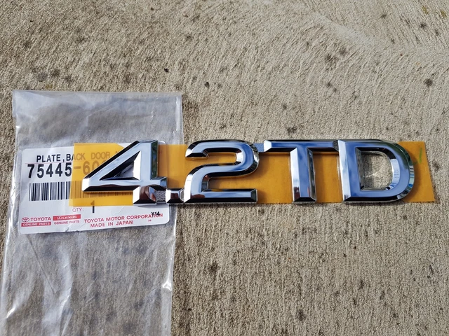 TOYOTA 100 SERIES Land Cruiser rear 4.2 TD badge NEW 75445-60050 $48.00 ...