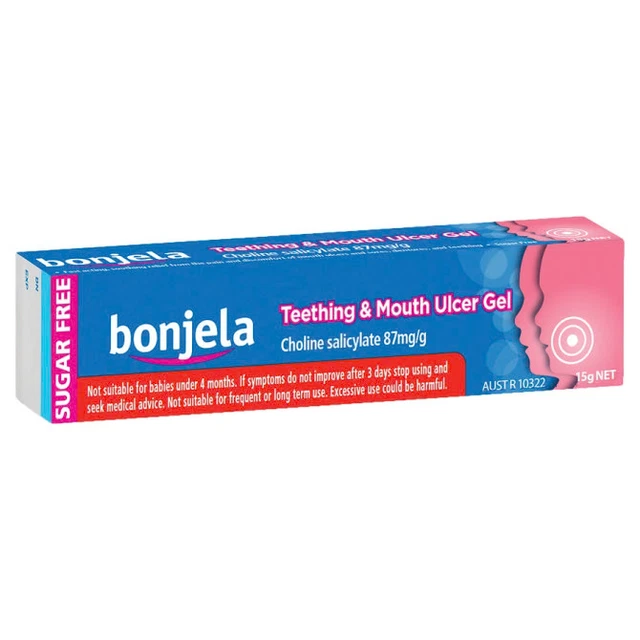 BONJELA TEETHING & Mouth Ulcer Gel 15g Relief Sores x 2 (twin Pack) $25 ...