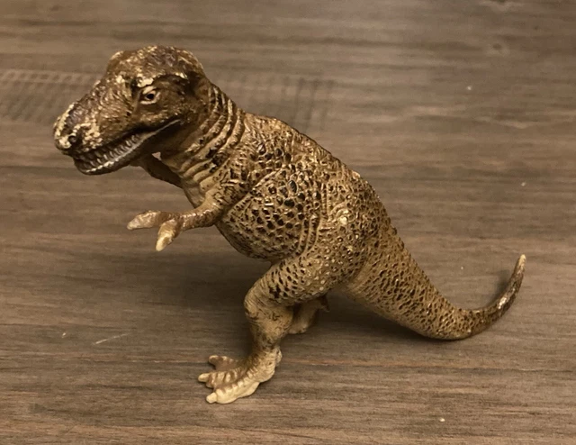 SCHLEICH TYRANNOSAURUS REX Brown T-Rex Dinosaur Figure Vintage Retired ...
