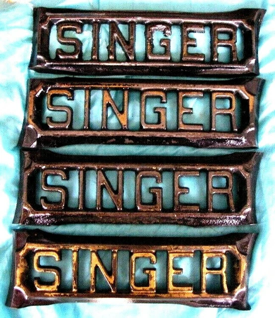 ANTIQUE 1-1890'S SINGER SEWING MACHINE CAST IRON SIGN STEAMPUNK 11 ...