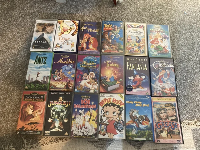 18 WALT DISNEY VHS Video Tape Bundle Toy Story Cinderella 101 Dalmatian ...