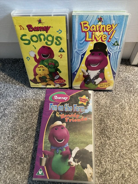 BARNEY VHS BUNDLE - Fun on the Farm and Howdy Friends, Barney Live ...