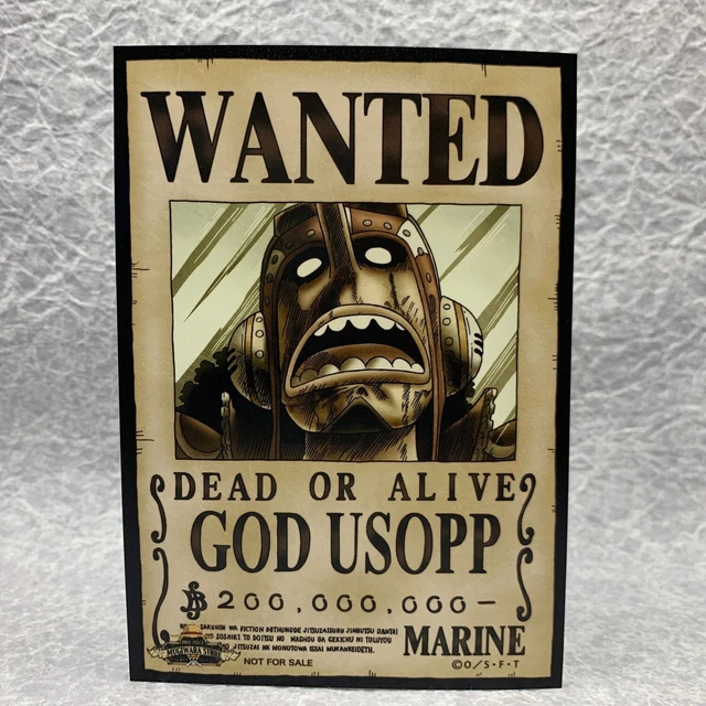 ONE PIECE WANTED Dead or Alive God Usopp Mugiwara Shop Official Card ...