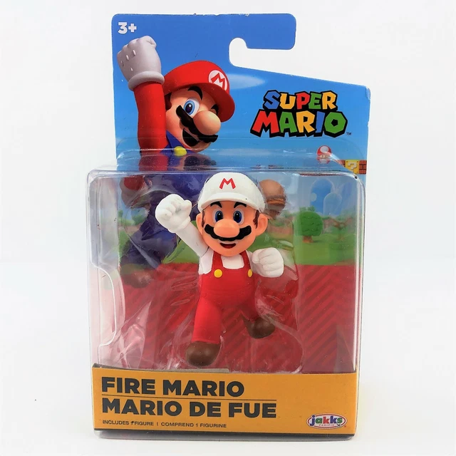 FIGURINE ARTICULÉE SUPER Mario Bros. Fire Mario Fist Bump 2,5 pouces ...
