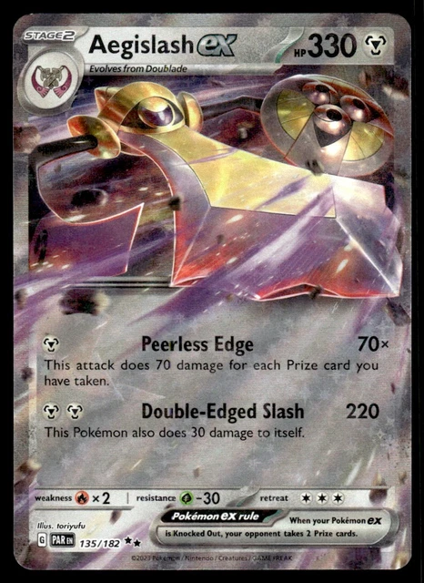 AEGISLASH EX 2023 Pokemon Paradox Rift PAR U13 #135 Holo Double Rare $1 ...