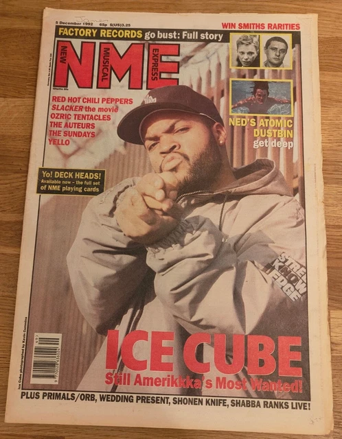 MAGAZINE - NME Neuf Musical Express 5 décembre 1992 Ice Cube tentacules ...