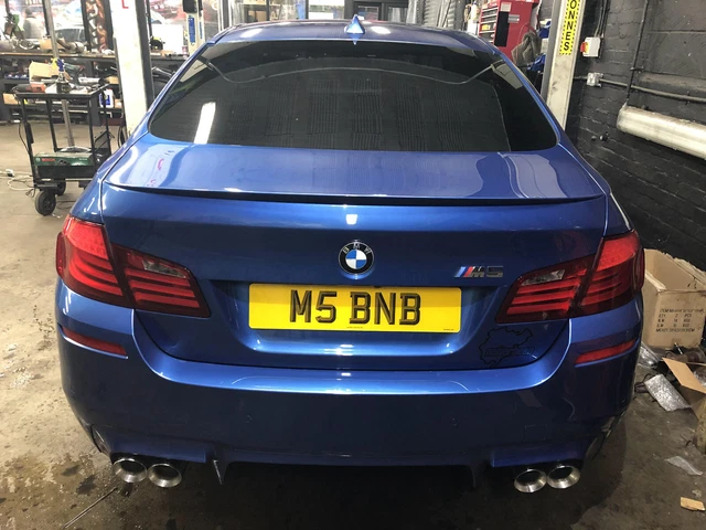 BMW M5 CUSTOM Built Stainless Exhaust System Back Box Delete & Tips ...