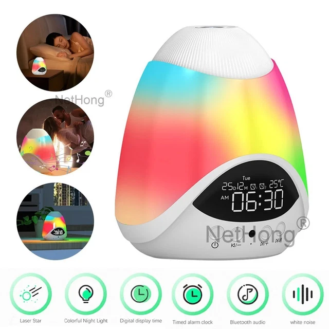 PLANETARIUM PROJECTOR COLOR Changing Alarm Clock Display Night Light ...