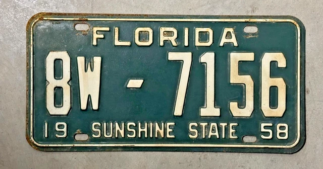 1975 FLORIDA LICENSE Plate 7 56183 Orange County Ford Chevy YOM DMV ...