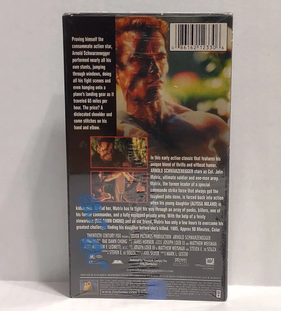COMMANDO 1985 VHS Arnold Schwarzenegger, Alyssa Milano 80's *Action NEW ...