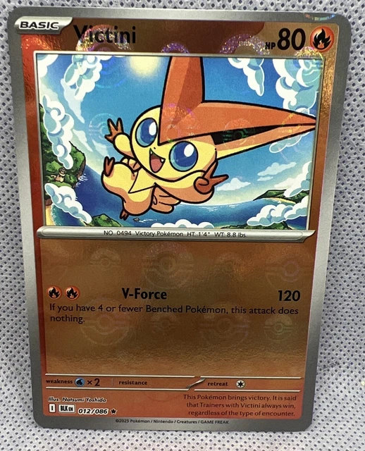 POKEMON BLACK BOLT/WHITE Flare Victini Black Star Promo 208 & Victini ...