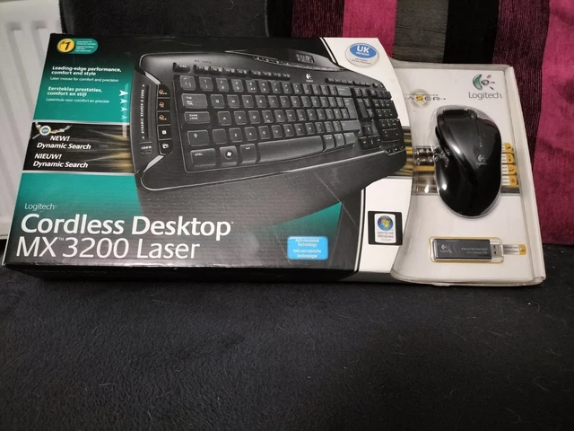 LOGITECH CORDLESS DESKTOP MX 3200 Laser Complete In Sealed Box £31.90 ...