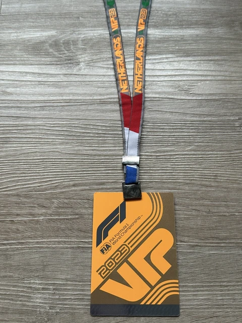 2023 DUTCH F1 VIP Paddock Pass Max Verstappen Zandvoort Liam Lawson ...