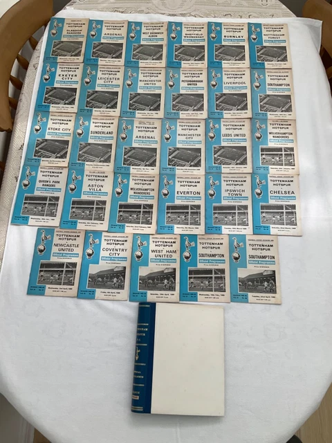 TOTTENHAM HOTSPUR F C 1968-69 Official Home Programmes X 29 And ...