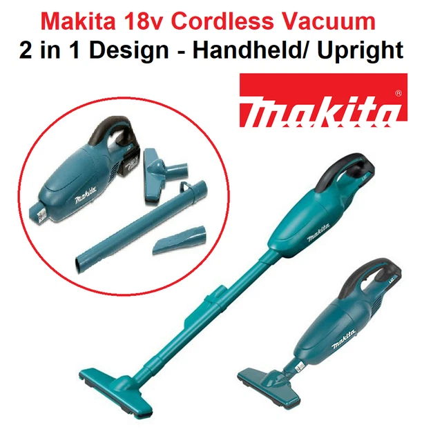 MAKITA 18V CORDLESS Vacuum Work Vac Handheld with Filter Nozzle 2in1 ...