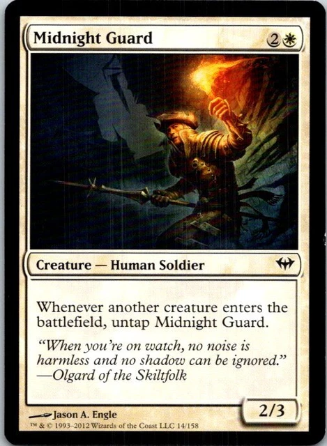 MIDNIGHT GUARD MAGIC The Gathering Dark Ascension légèrement joué EUR 1 ...