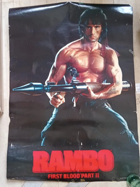 RAMBO FIRST BLOOD PART II 1985 ca 70x100 ROLLED MOVIE POSTER SYLVESTOR STALLONE £89.12 - PicClick UK