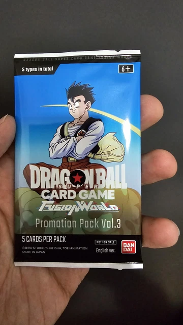 DRAGON BALL SUPER Fusion World Promotion Pack Vol 3 Sealed English 5 ...