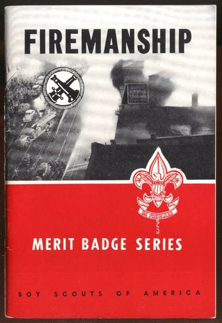 BOY SCOUTS OF America Firemanship Merit Badge Guide & application 1958 ...