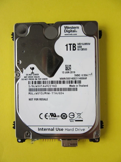 WD WESTERN DIGITAL WD10JMVW-11AJGS4 Festplatte 1 TB 2,5" HDD USB 2019 Thai WXV1A EUR 167,40 ...