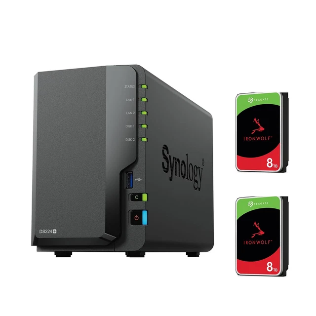 Nas Synology Synology DS224+ NAS 16TB - 2x8TB WD Red+ Mit DSM ...