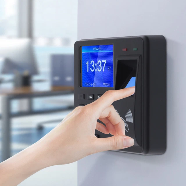 OFFICE EMPLOYEE TIME Clock Biometric Fingerprint Checking-in Attendance ...
