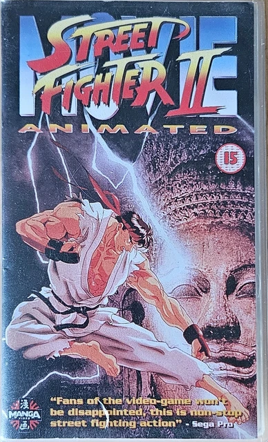 STREET FIGHTER II Animated Movie VHS Manga Video + Bonus Logo Sticker £ ...