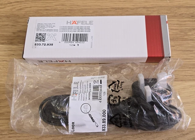 HAFELE LOOX 5 Eco 12V 40w LED Driver 4 Way 833.72.935 & 833.89.000 ...