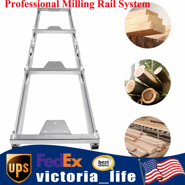 PROFESSIONAL MILLING RAIL System Chainsaw mill Guide Set ladder 9FT 2 ...