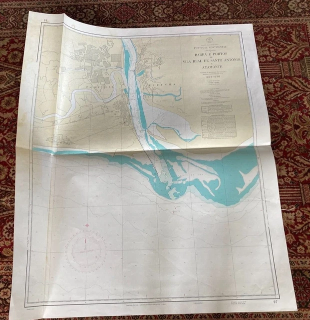 VINTAGE 1978 ADMIRALTY Sheet 97 Map Portugal Barra E Portos Shipping ...