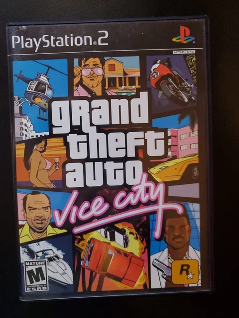 GRAND THEFT AUTO: Vice City (Sony PlayStation 2, 2002) GTA PS2 Black ...