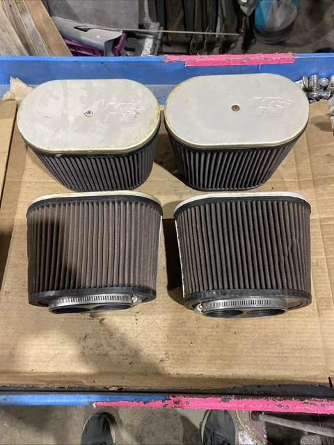 4PC FUEL INJECTOR Air Filter K&N 2.5 ID Hilborn Stack Sprint Midget ...
