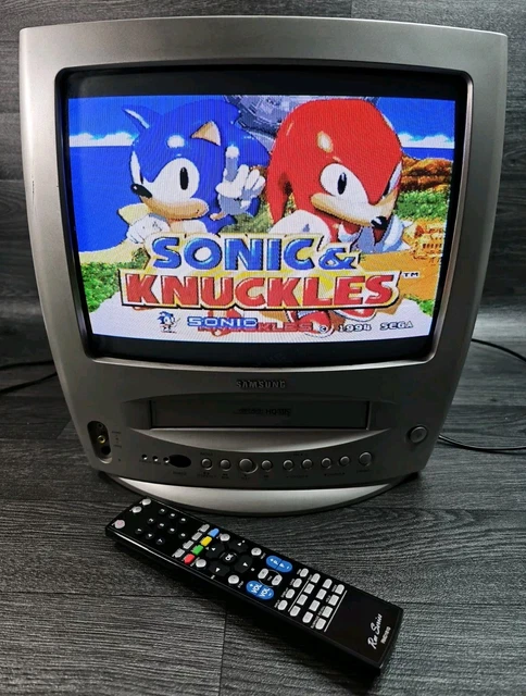 SAMSUNG TI-14N3 CRT TV Combi TV /VCR VHS SCART 14 inch Silver - With ...
