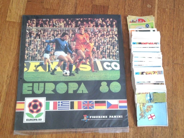 PANINI EUROPA 80 COMPLETE STICKERS SET + ALBUM Figurine wc wm badge ...