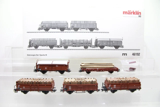 H0 MÄRKLIN 46192 DB Güterwagen-Set Epoche III Holz AC OVP M171 EUR 44,50 - PicClick DE