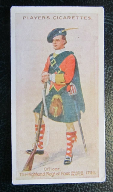 JOHN PLAYER CIGARETTE Card Regimental Uniforms Black Watch Blue Back ...