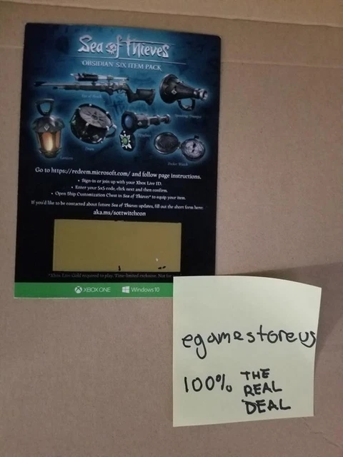 SEA OF THIEVES Obsidian Six Item Pack DLC CODE OBSIDIAN DRUM EYE OF ...